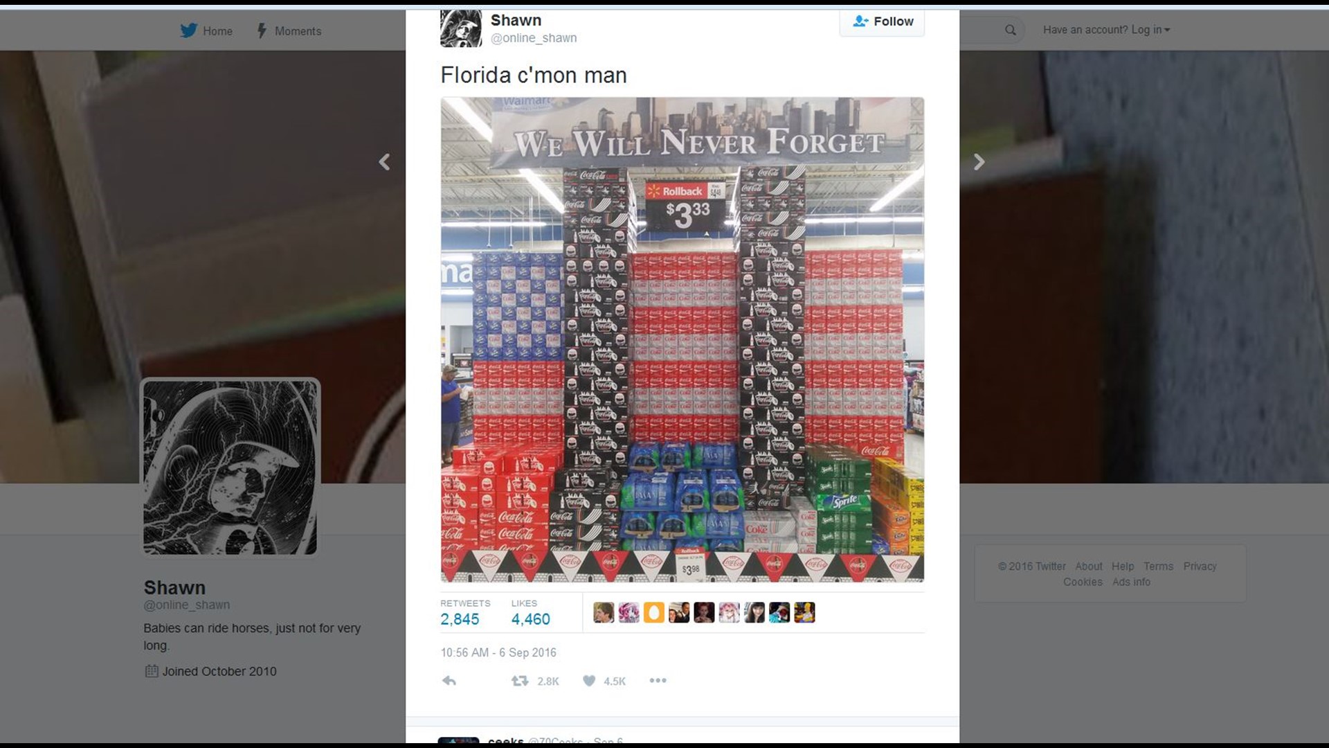 Walmart: Coke display stacked like twin towers removed | firstcoastnews.com