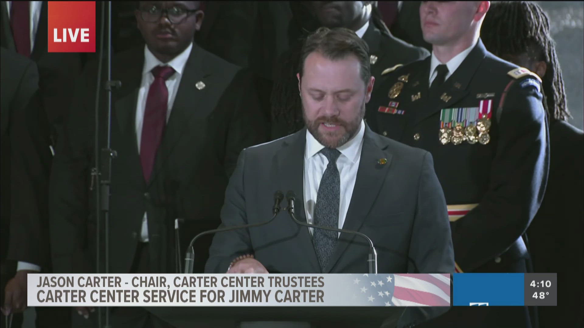 Jimmy Carter's grandson, Jason Carter gives remarks at The Carter ...